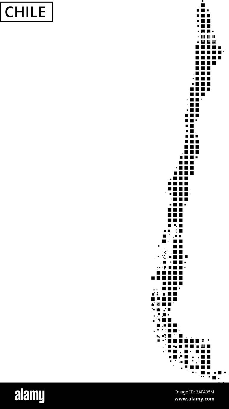 The graphic features a detailed outline of Chile filled with varying ...