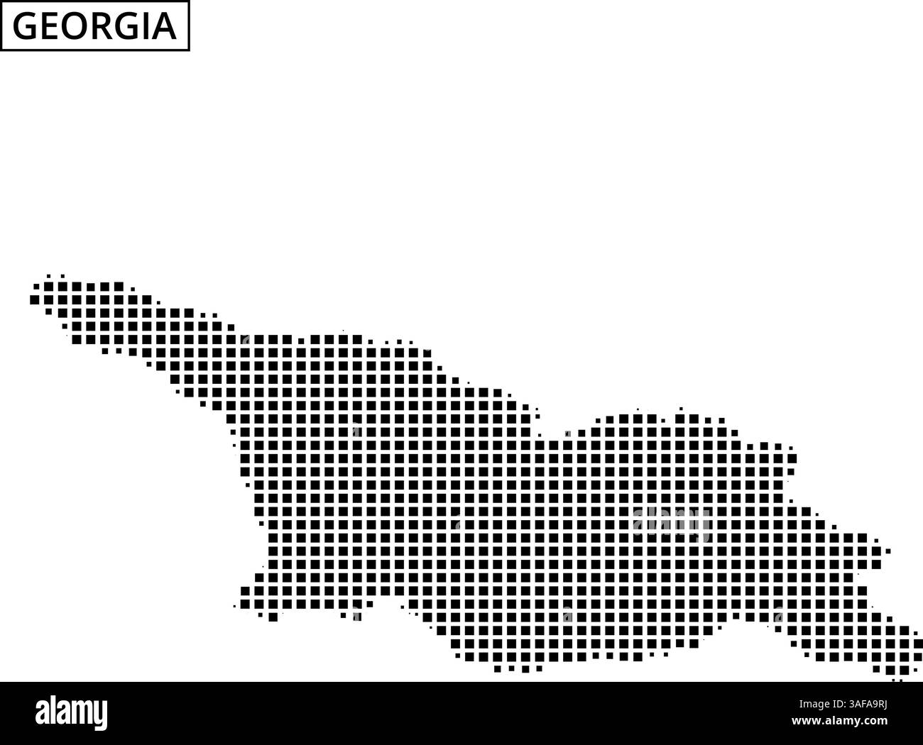Artistic representation of Georgia's map using dots, showcasing the ...