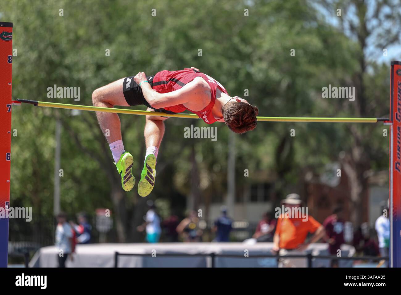 Gainesville, FL. USA; Nebraska Cornhusker Mason Kooi competes in the ...