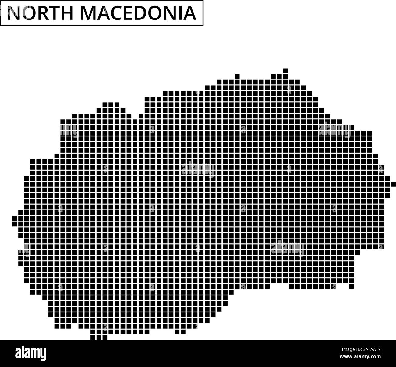 Detailed representation of North Macedonia showcasing its shape and ...