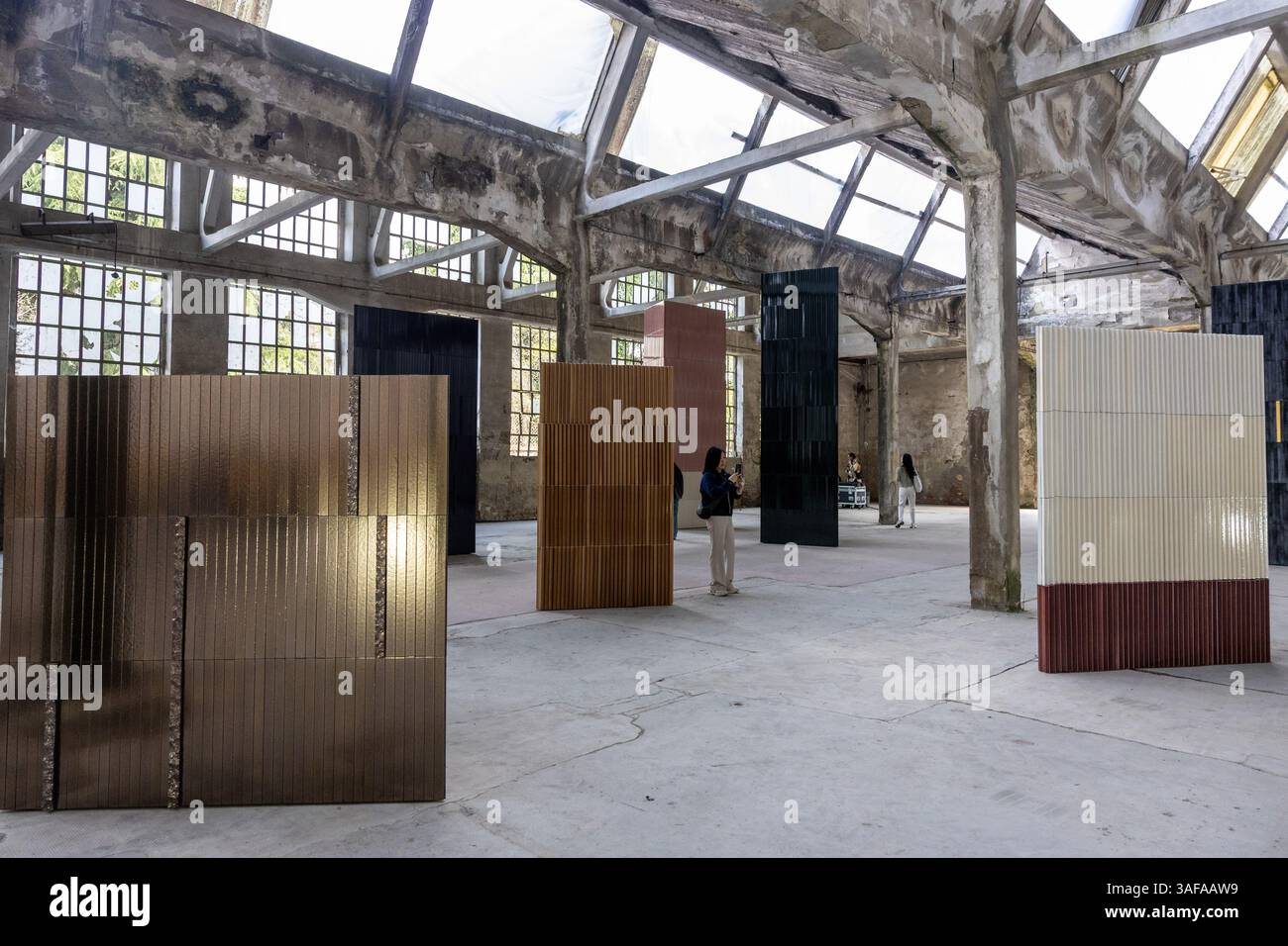 Milan, Italy - april 7 2025 -Fuorisalone Milan design week - Alcova ...