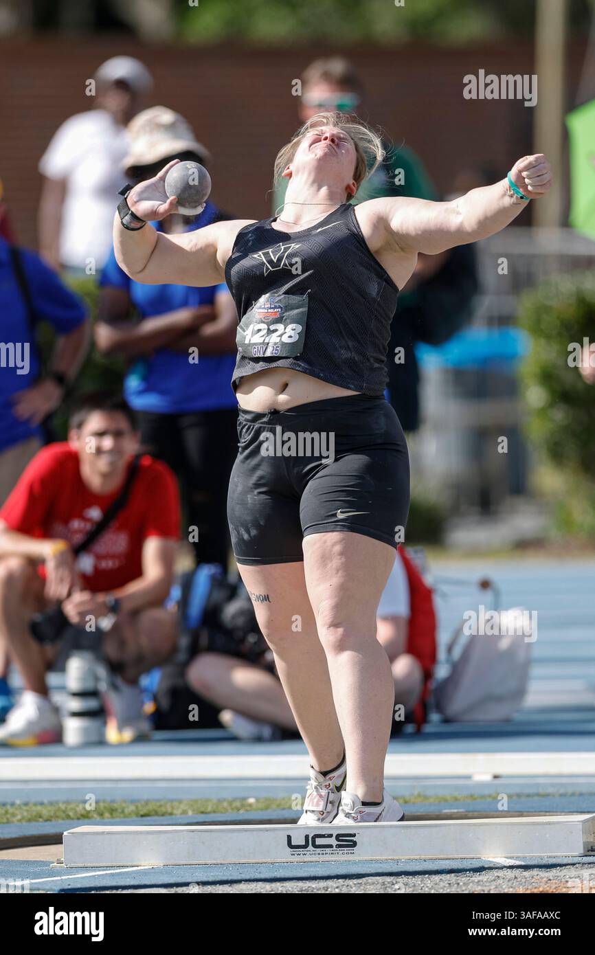 Gainesville, FL. USA; Sarah Marvin of Vanderbilt University competes in ...