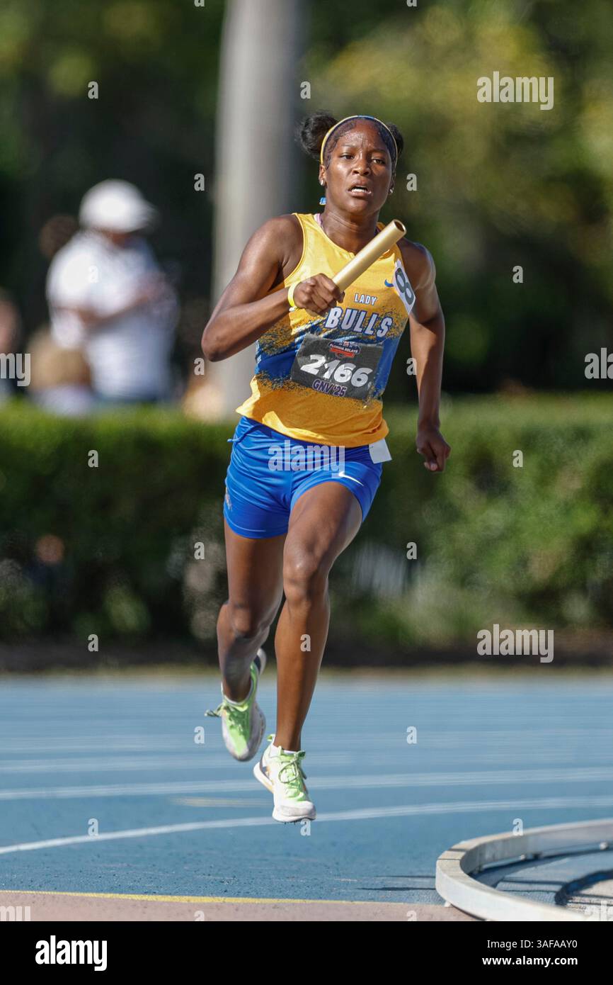Gainesville, FL. USA; Kahalia Hoo of Miami Northwestern placed second ...