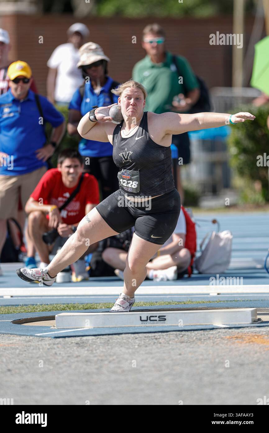 Gainesville, FL. USA; Sarah Marvin of Vanderbilt University competes in ...