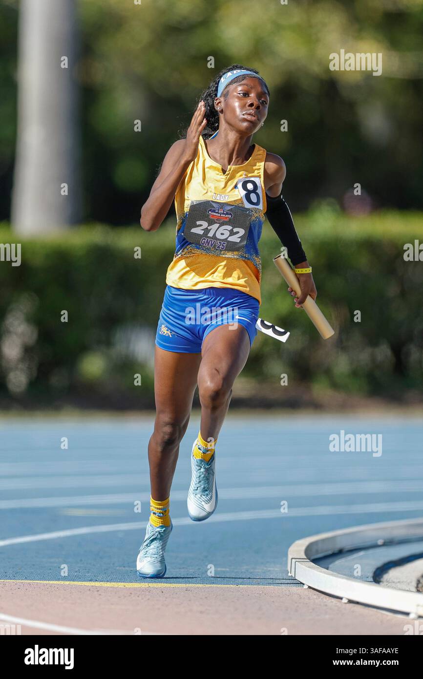 Gainesville, FL. USA; Sanaa Foster of Miami Northwestern placed second ...