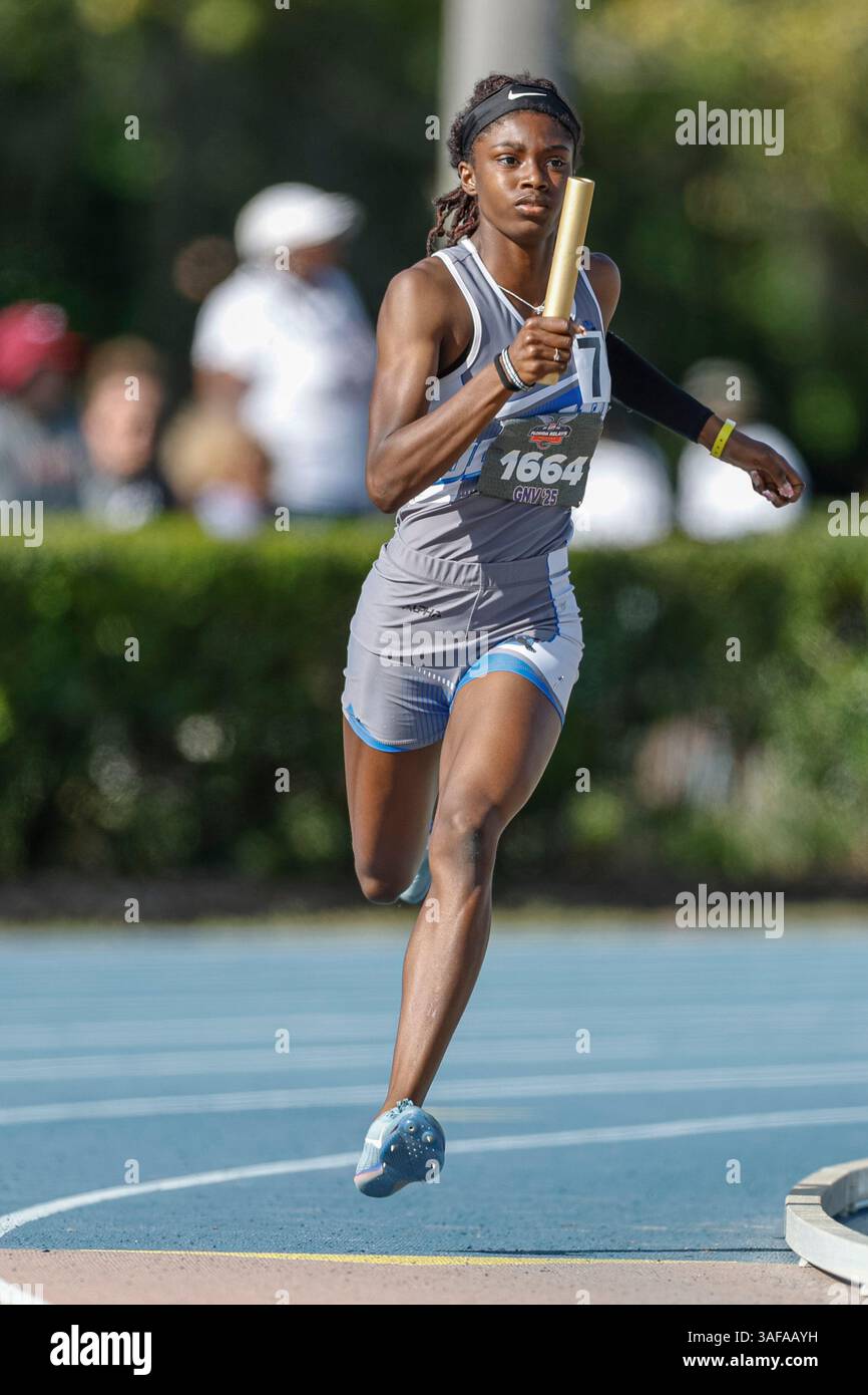 Gainesville, FL. USA; Alexia Reid of Dillard High School placed third ...