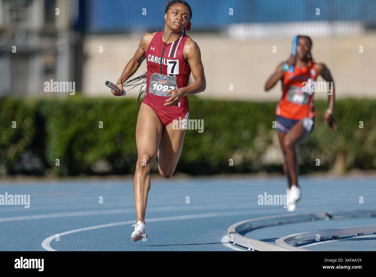 Gainesville, FL. USA; Jaydan Wood of Texas A&M competes in the Women's ...