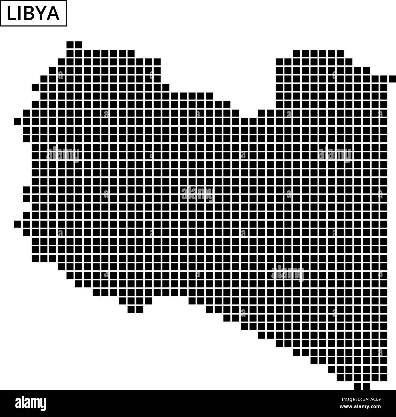 A detailed map outlining the geographical features of Libya ...
