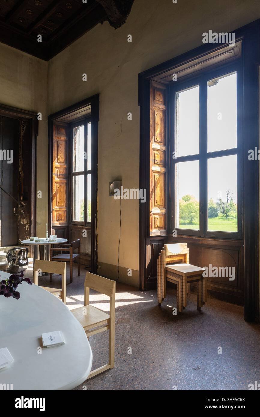 Milan, Italy - april 7 2025 -Fuorisalone Milan design week - Alcova ...