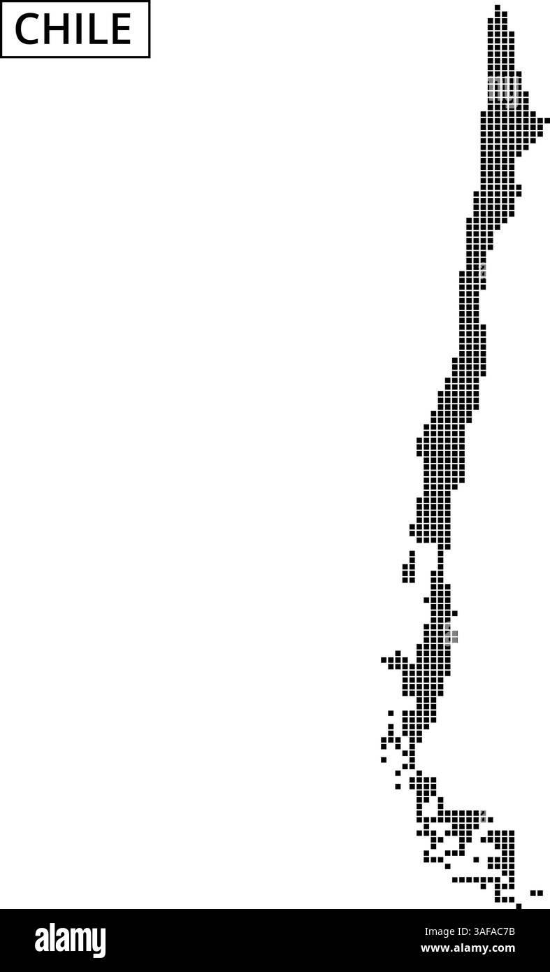 The graphic features a detailed outline of Chile filled with varying ...