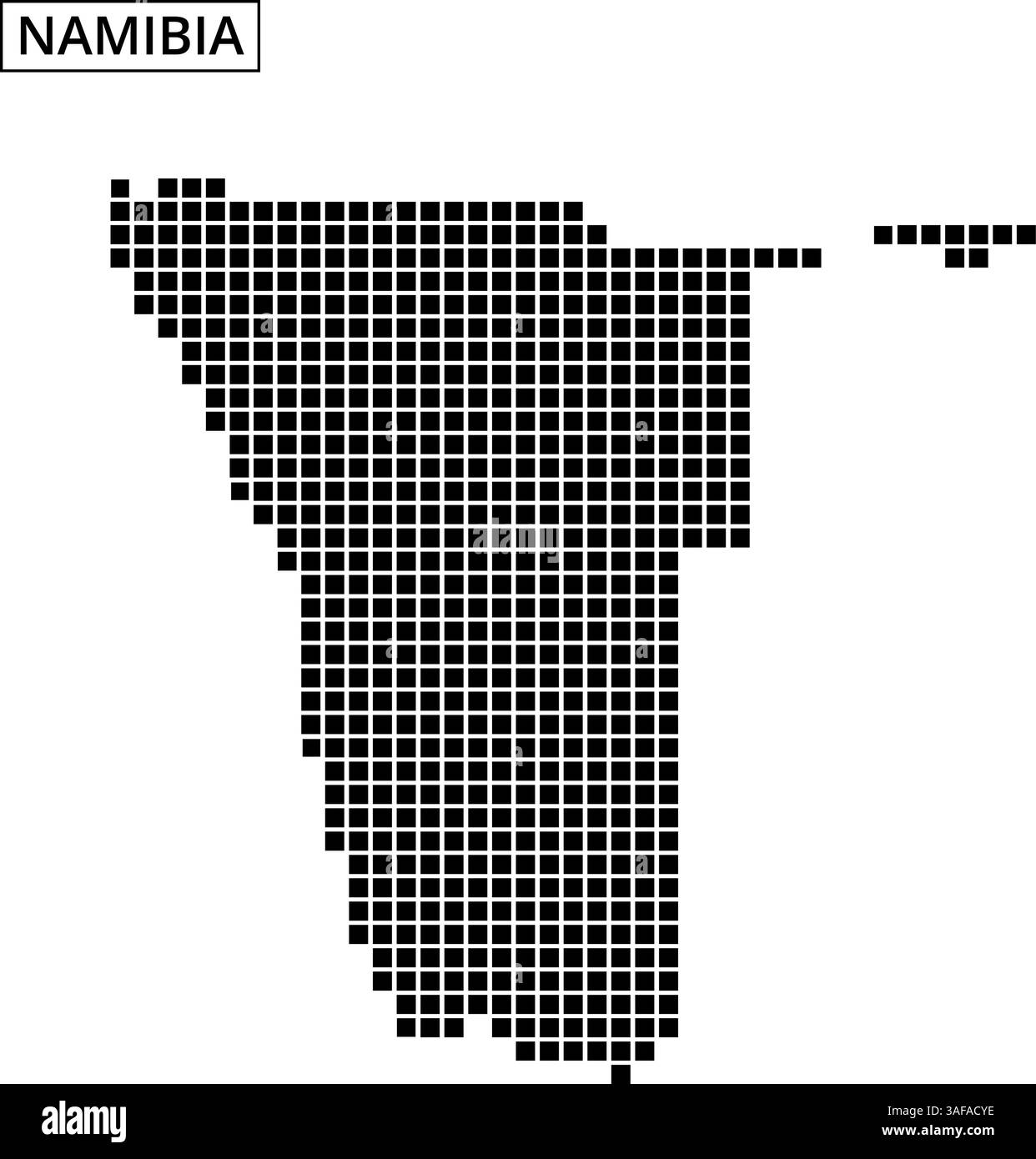 Artistic depiction of Namibia using a dot pattern to outline the ...