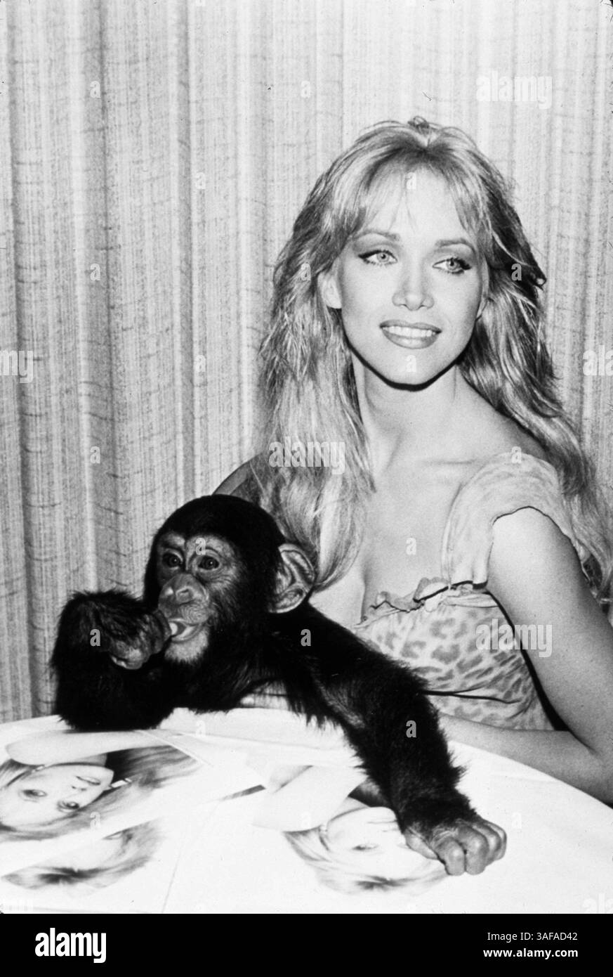 1984, Film Title: SHEENA, Pictured: TANYA ROBERTS, ANIMALS (WITH ACTORS ...