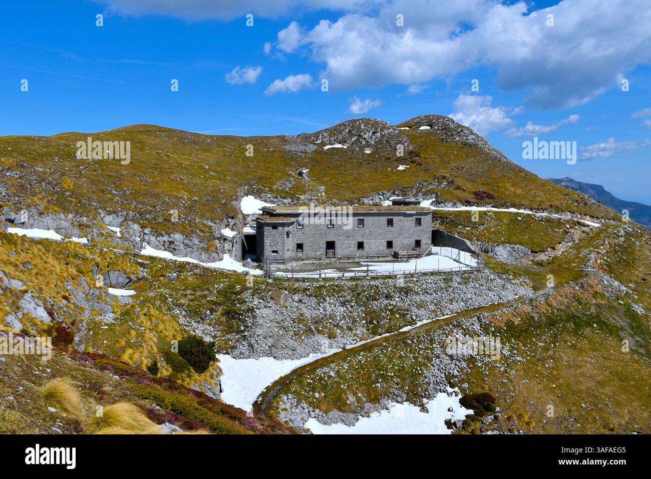 Old alpine wall barracks at Možic in Gorenjska, Slovenia Stock Photo ...