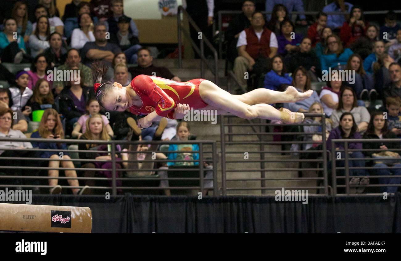 March 16, 2012 - Everett, Washington, U.S. - Chinese gymnast, SIXIN TAN ...