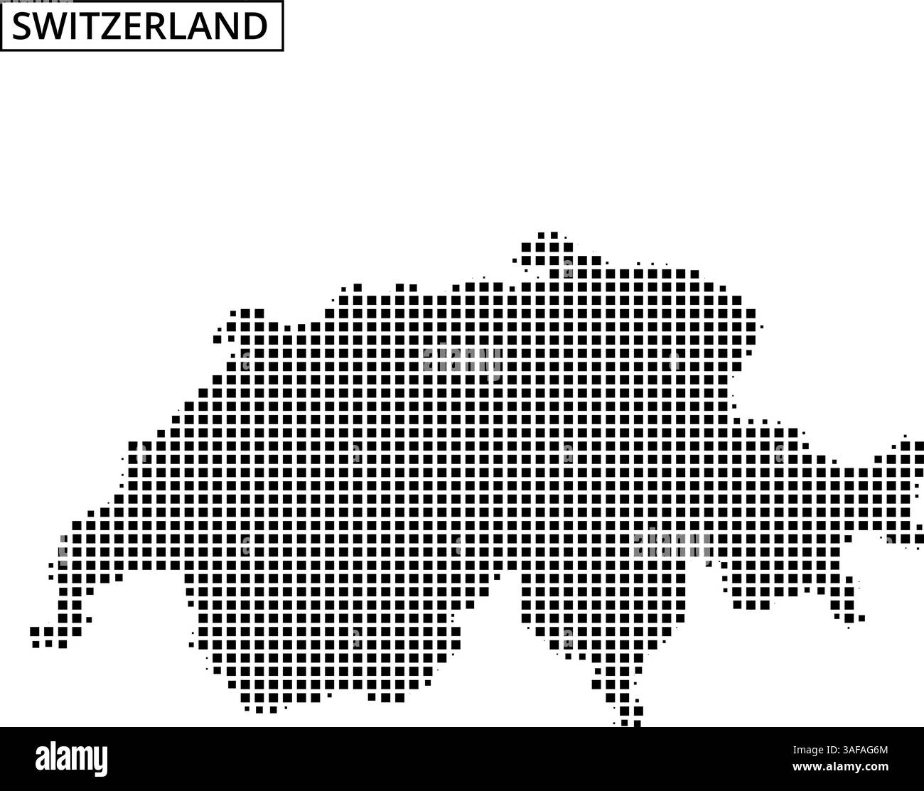A dotted representation of Switzerland displays the country's ...