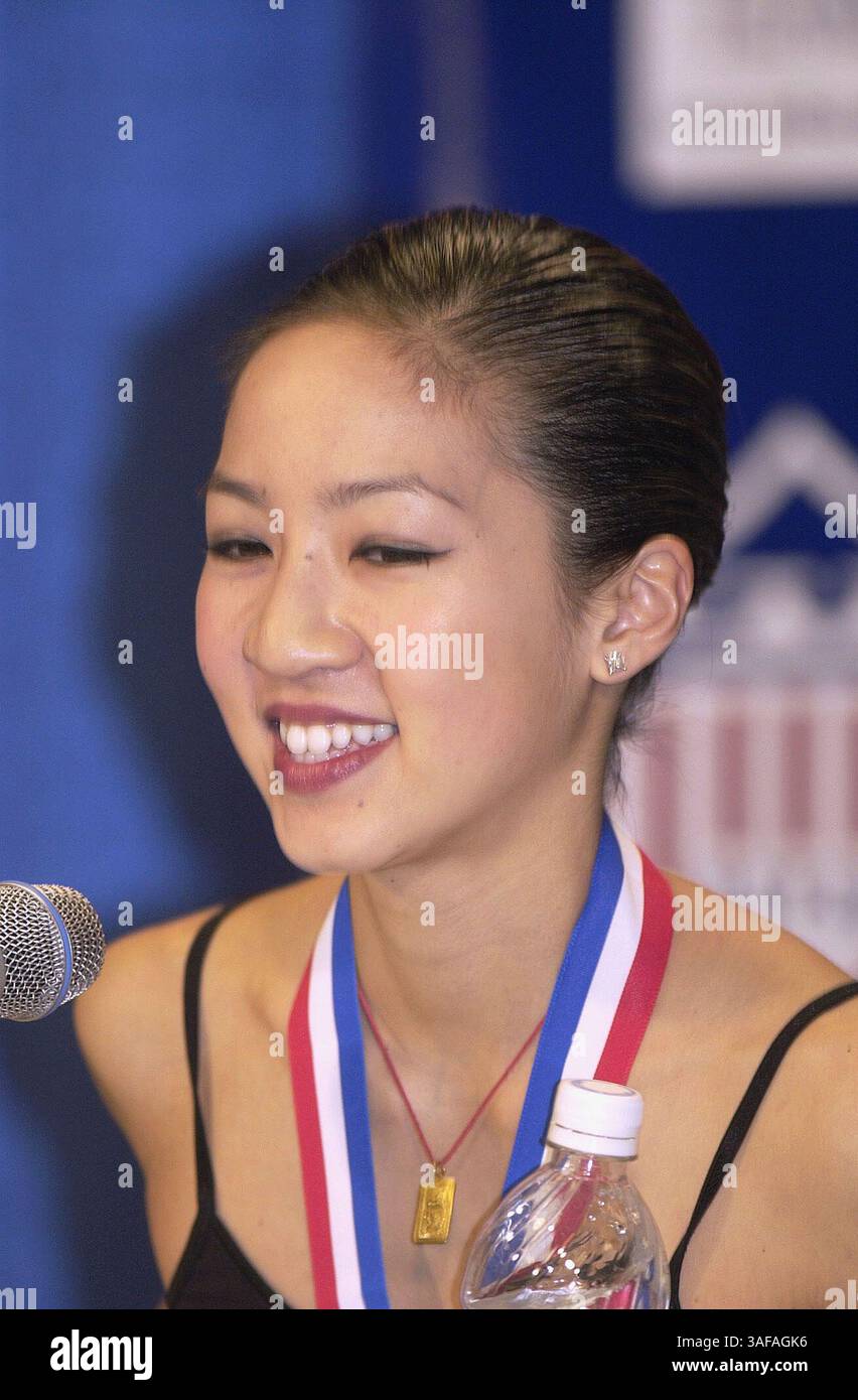 Jan 12, 2002; Los Angeles, USA; Skater MICHELLE KWAN takes 1st place in ...