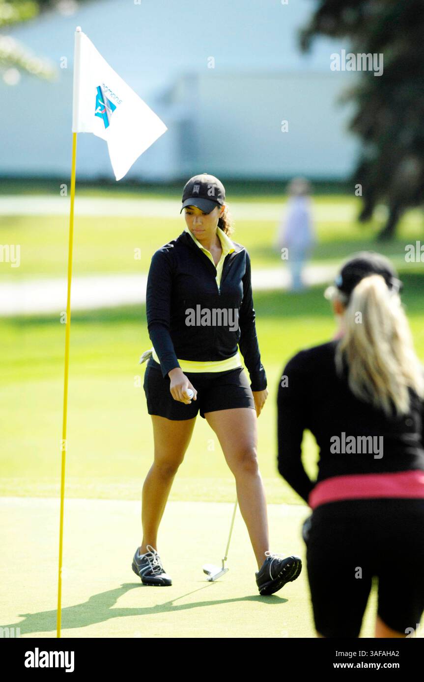 June 27, 2009: Cheyenne Woods on the 18th green of round 2 at the ...