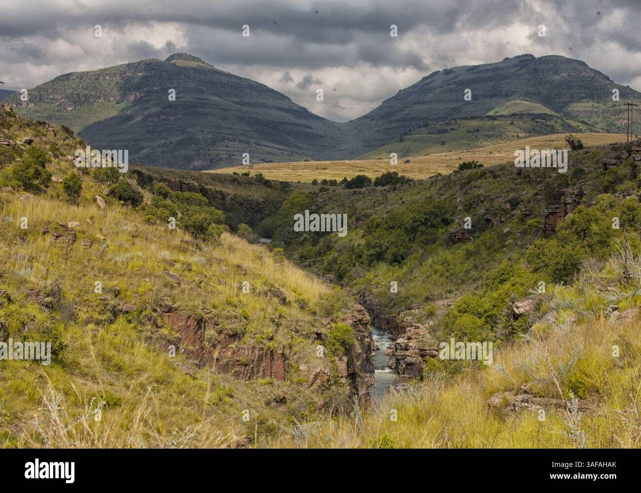 March 25, 2011 - Mpumalanga, South Africa - Dramatic clouds frame the ...