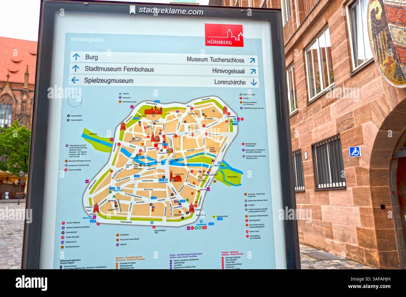 Nuremberg, Germany, August 1, 2023. In the historic center, a tourist ...