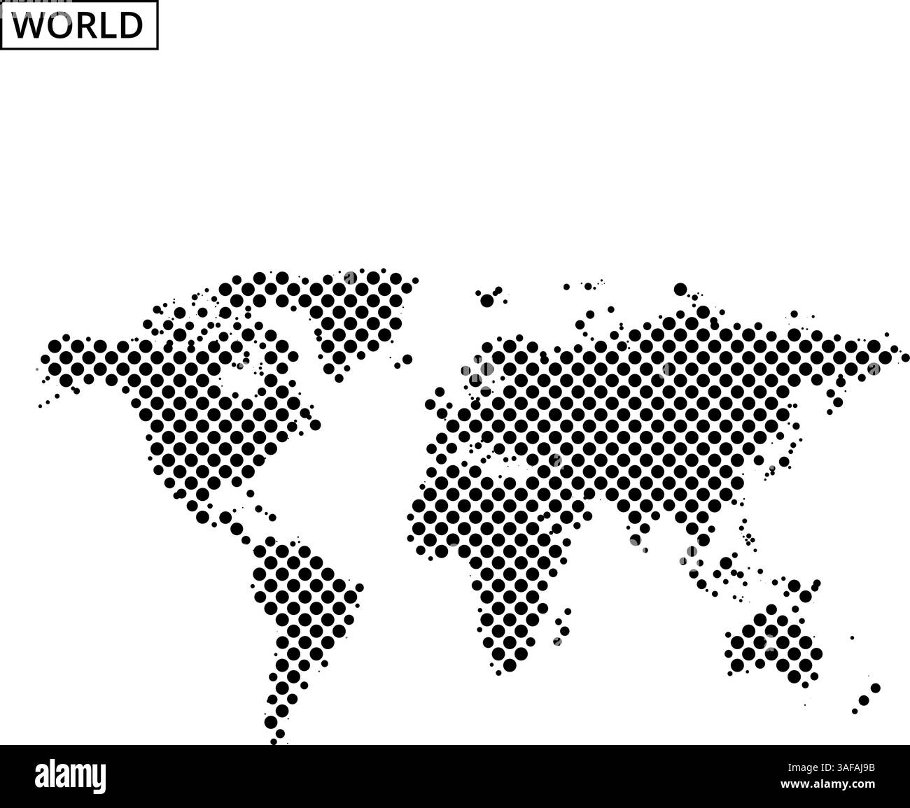 World map illustration with dotted pattern representing global ...