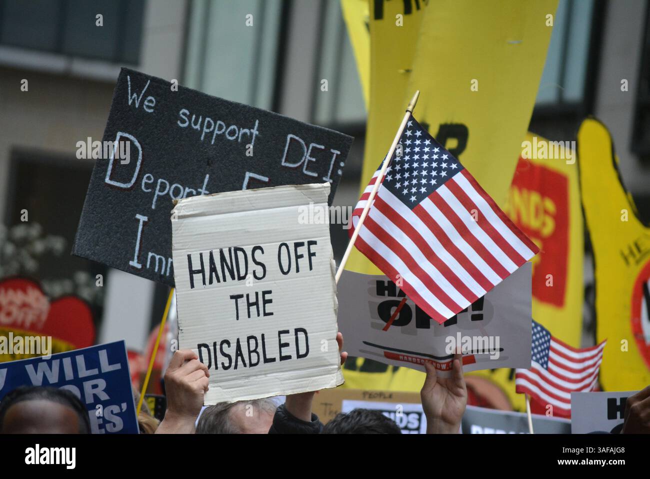 Hands Off rally against the Trump Administration and Elon Musk's DOGE ...