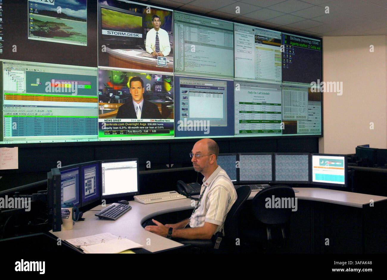 We're taking a tour of the new Nielsen Media Research offices is ...