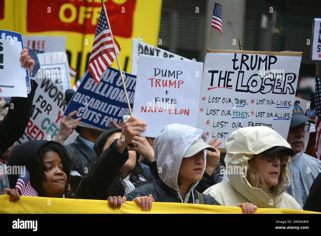 Hands Off rally against the Trump Administration and Elon Musk's DOGE ...
