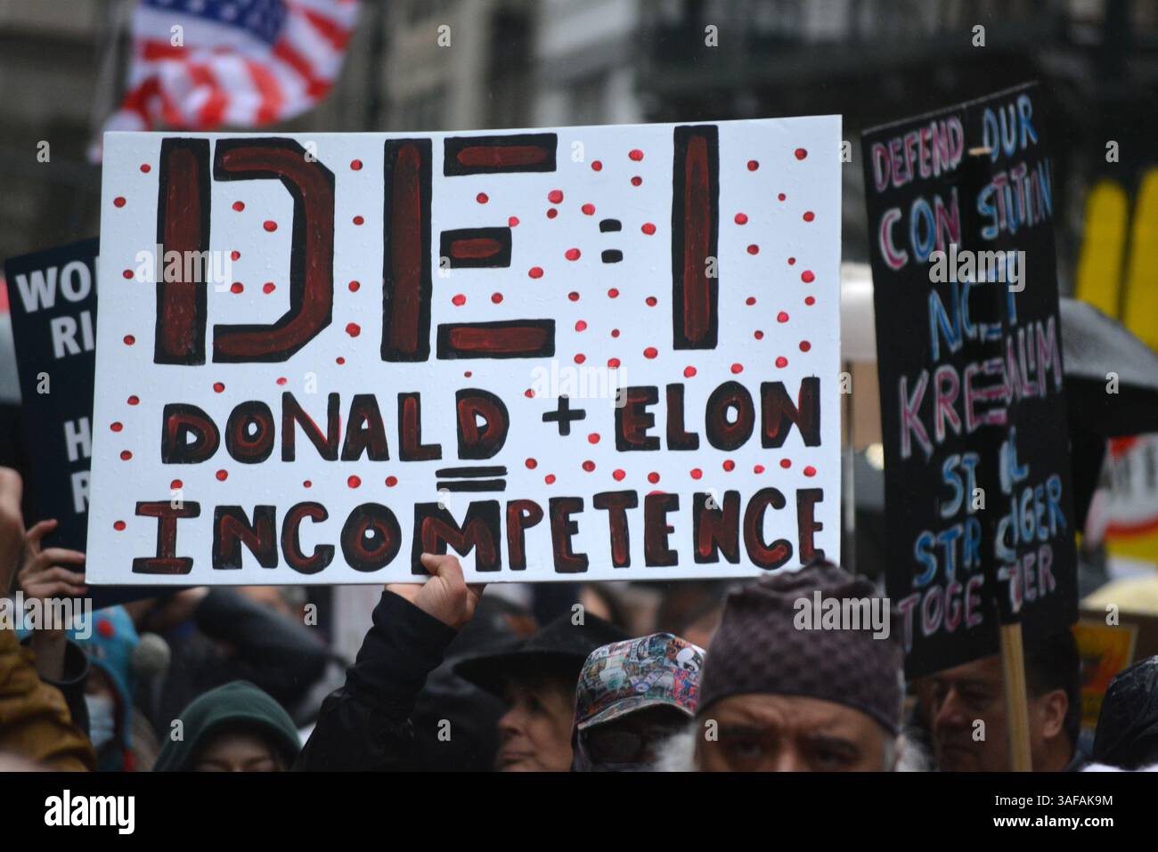 Hands Off rally against the Trump Administration and Elon Musk's DOGE ...