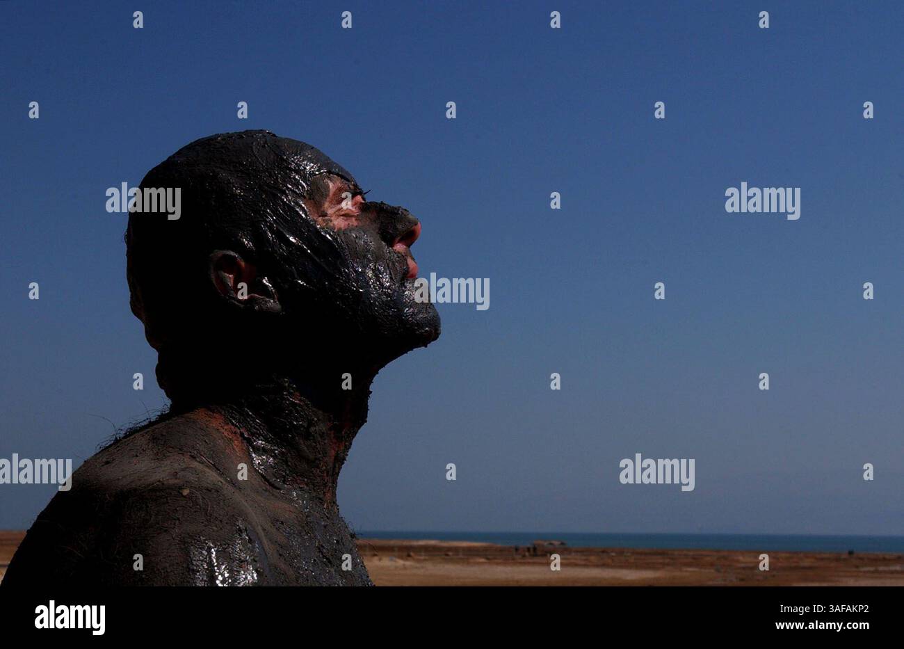 The black mud of The Dead Sea, said to absorb toxins and invigorate ...