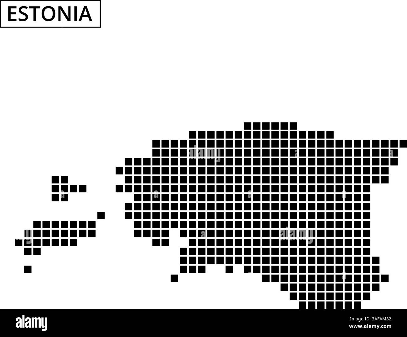 A representation of Estonia drawn using a unique dot pattern ...