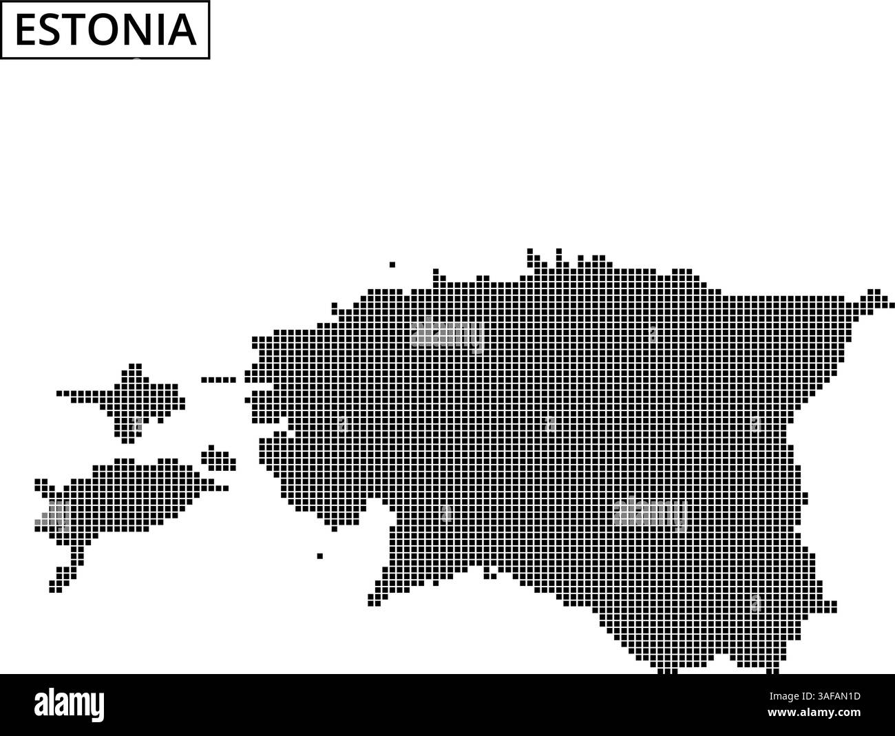A representation of Estonia drawn using a unique dot pattern ...