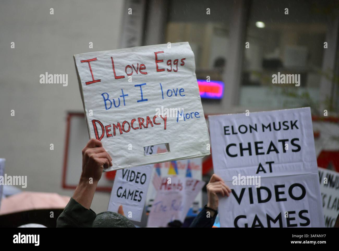 Hands Off rally against the Trump Administration and Elon Musk's DOGE ...