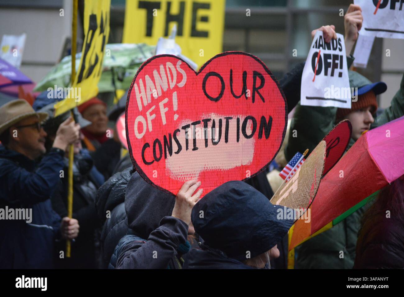 Hands Off rally against the Trump Administration and Elon Musk's DOGE ...