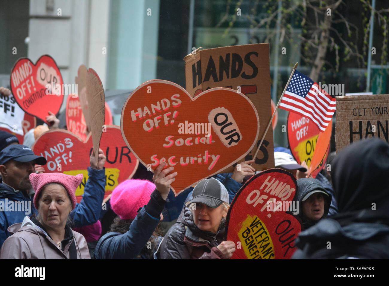 Hands Off rally against the Trump Administration and Elon Musk's DOGE ...