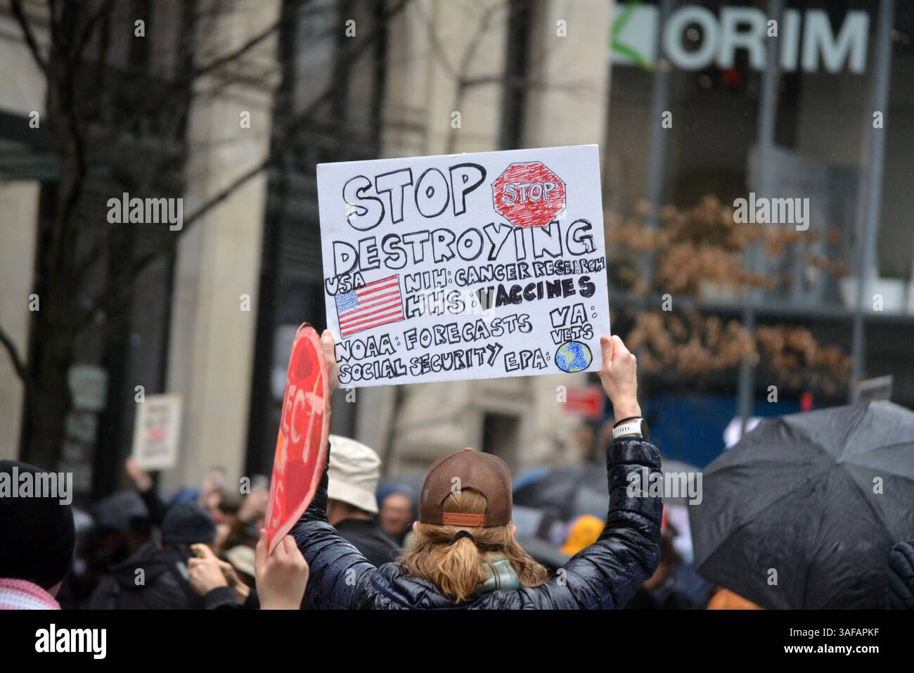 Hands Off rally against the Trump Administration and Elon Musk's DOGE ...