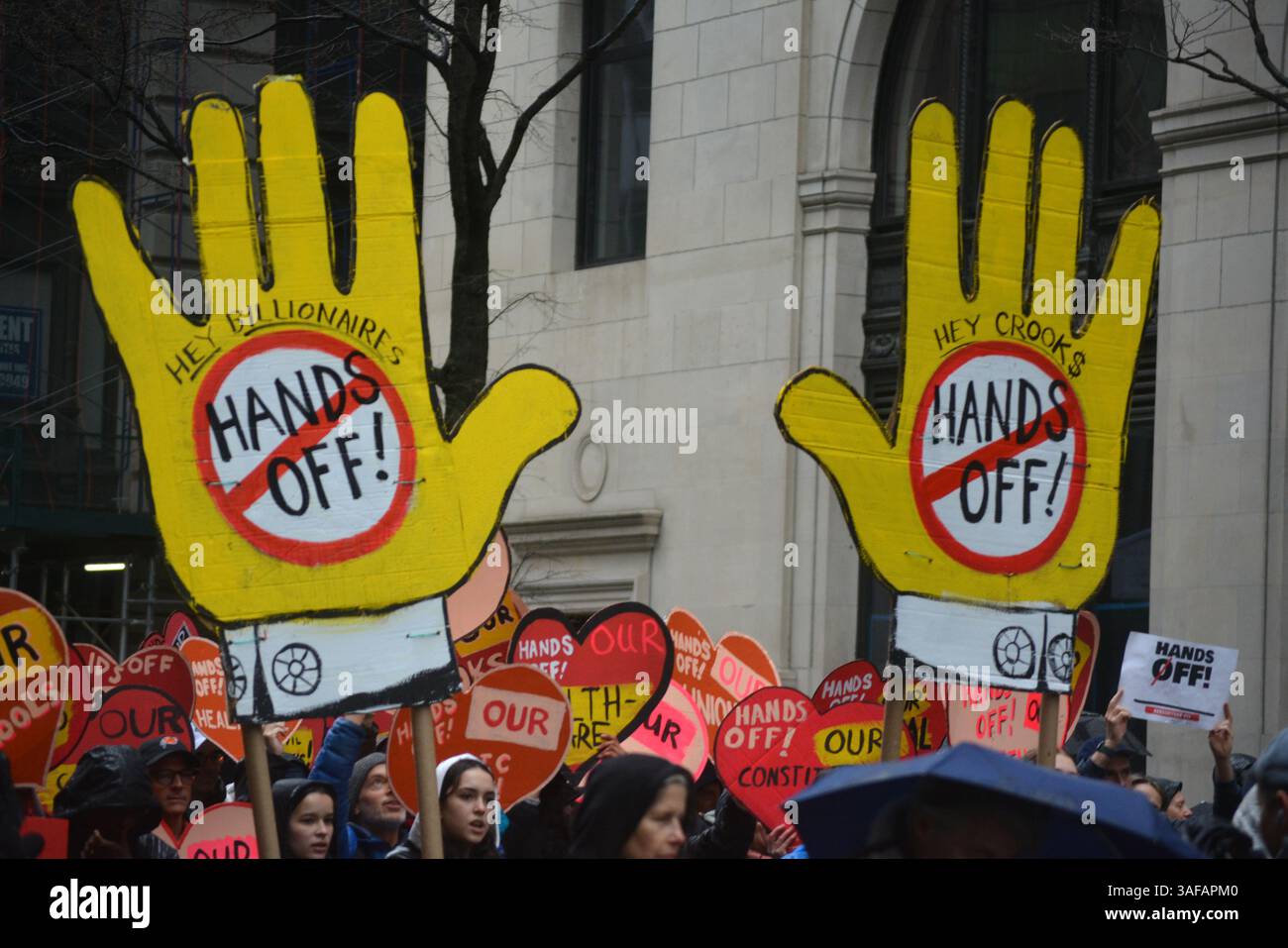 Hands Off rally against the Trump Administration and Elon Musk's DOGE ...