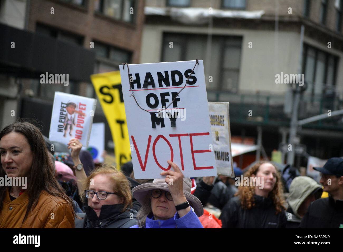 Hands Off rally against the Trump Administration and Elon Musk's DOGE ...