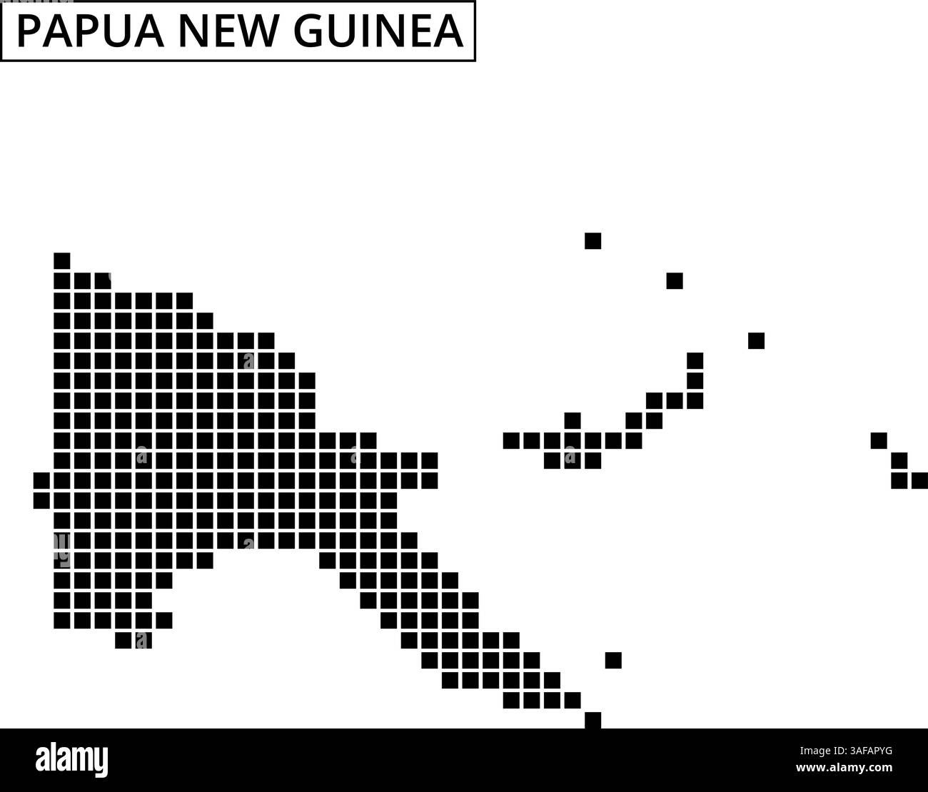Dotted representation of Papua New Guinea showcasing its unique ...