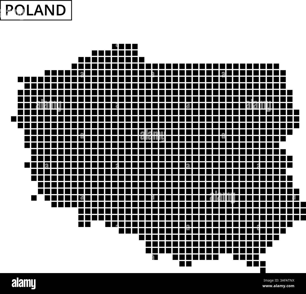 This design features a dotted map of Poland, highlighting its borders ...