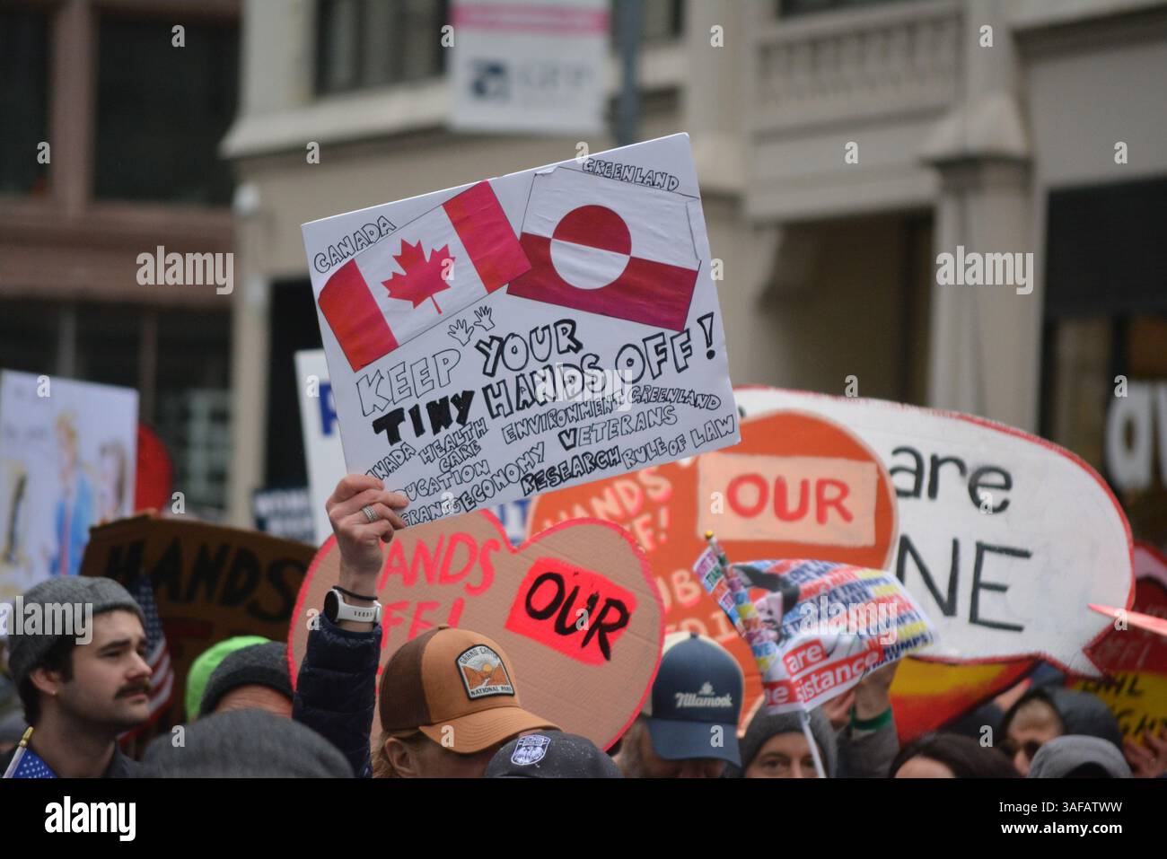 Hands Off rally against the Trump Administration and Elon Musk's DOGE ...