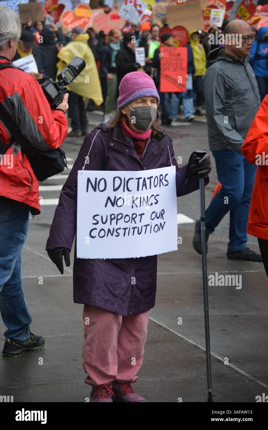 Hands Off rally against the Trump Administration and Elon Musk's DOGE ...