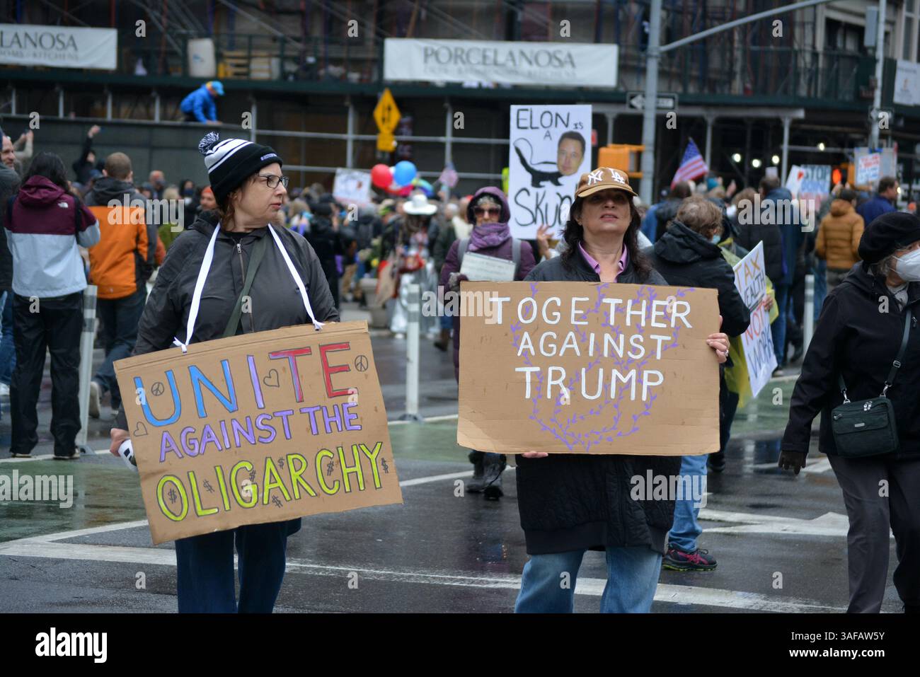 Hands Off rally against the Trump Administration and Elon Musk's DOGE ...
