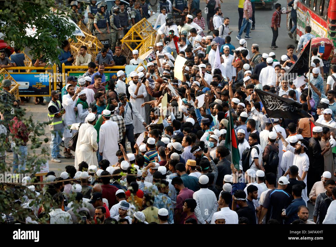 Dhaka, Bangladesh - April 07, 2025: Students and peoples protested in ...
