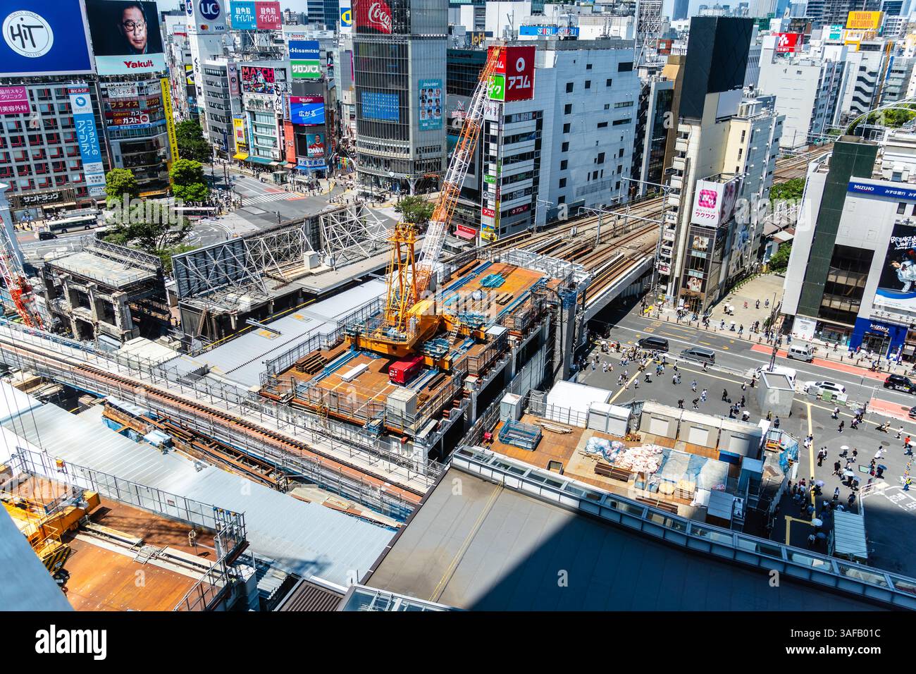 Tokyo, Japan - August 4, 2024: An elevated view of Shibuya, Tokyo ...