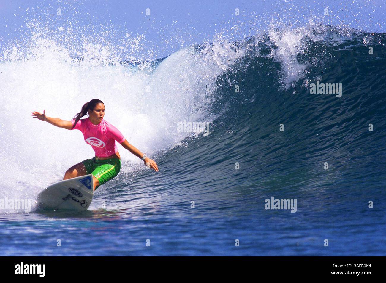 May 01, 2001; Tavarua, Fiji; ASP world #2 women surfer MEGAN ABUBO (HAW ...