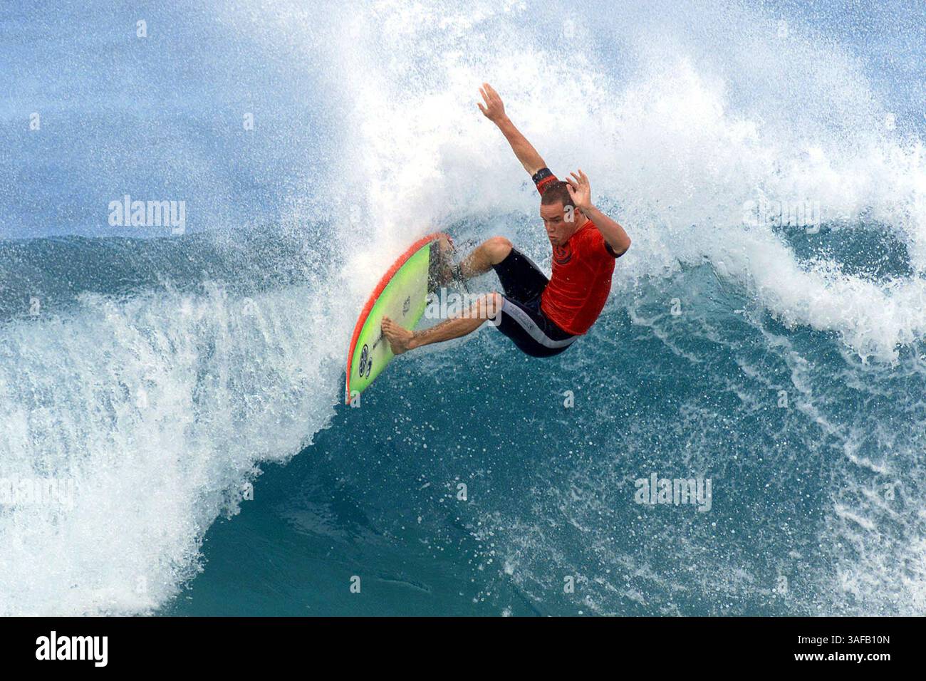Feb 28, 2002; Oahu, HI, USA; Surfer Pro KOBY ABBETON (NSW) powered his ...