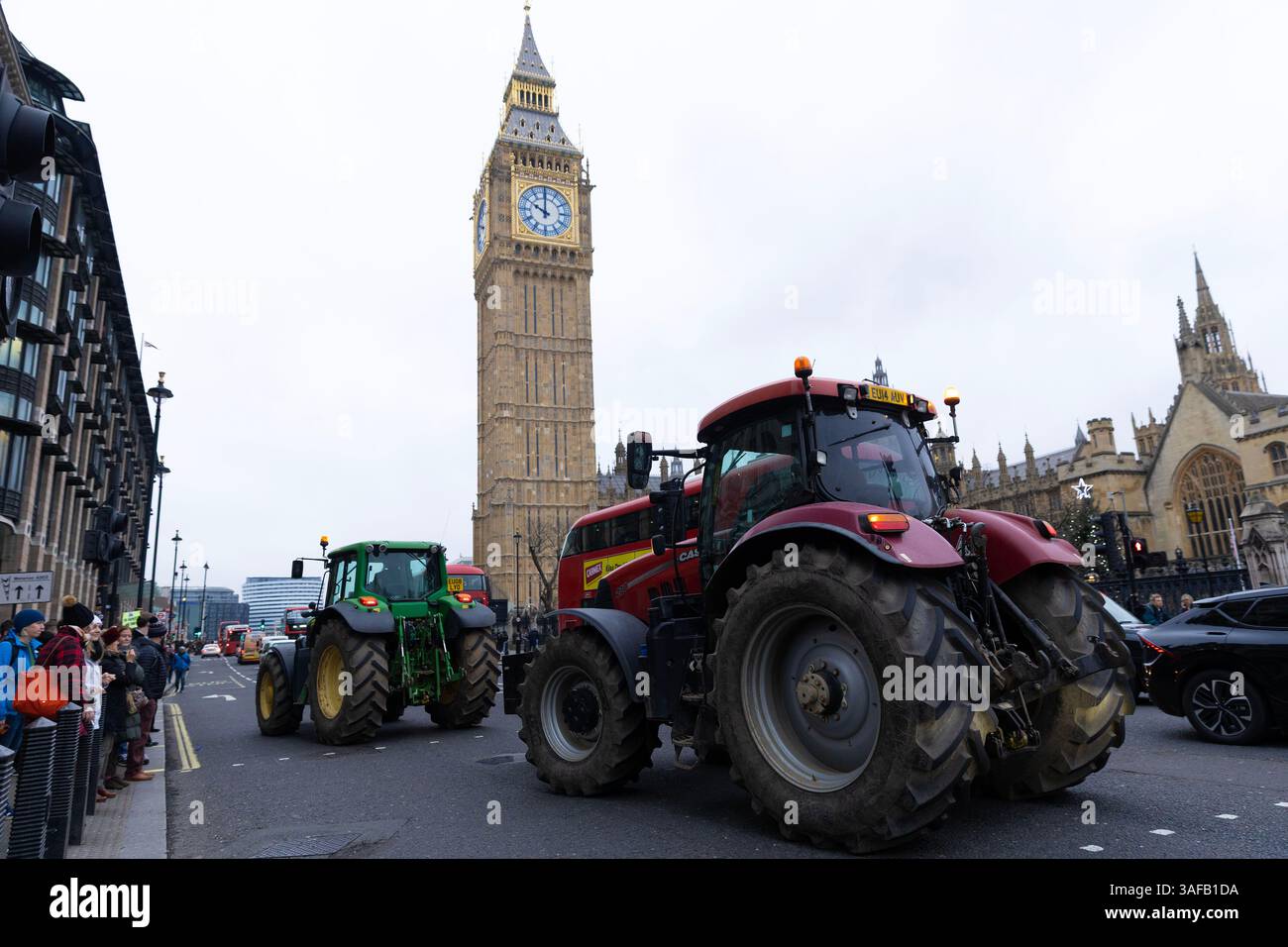 Tractors descend on Westminster in central London for an “RIP British ...