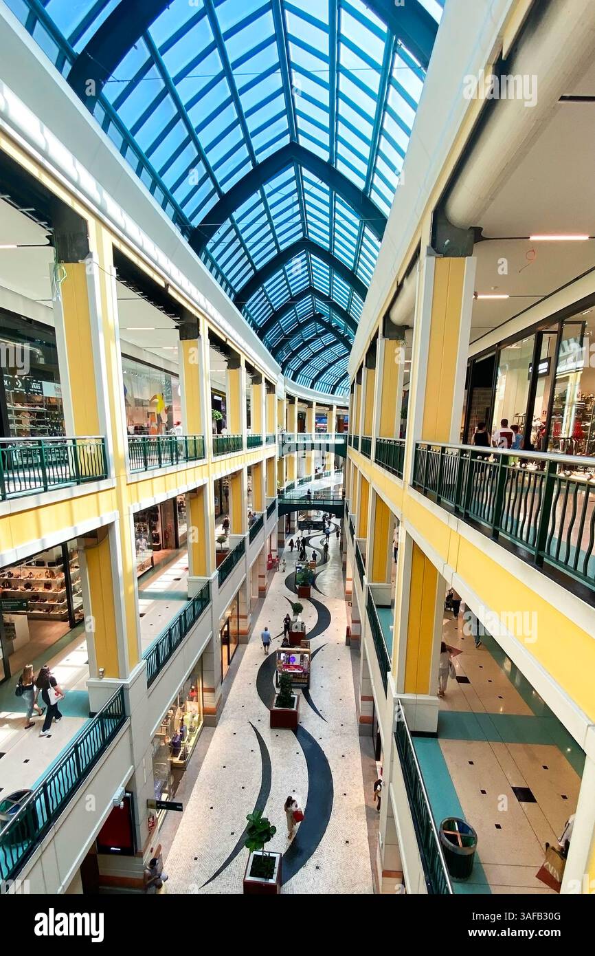 Interior of modern shopping mall in Lisbon, Portugal Stock Photo - Alamy