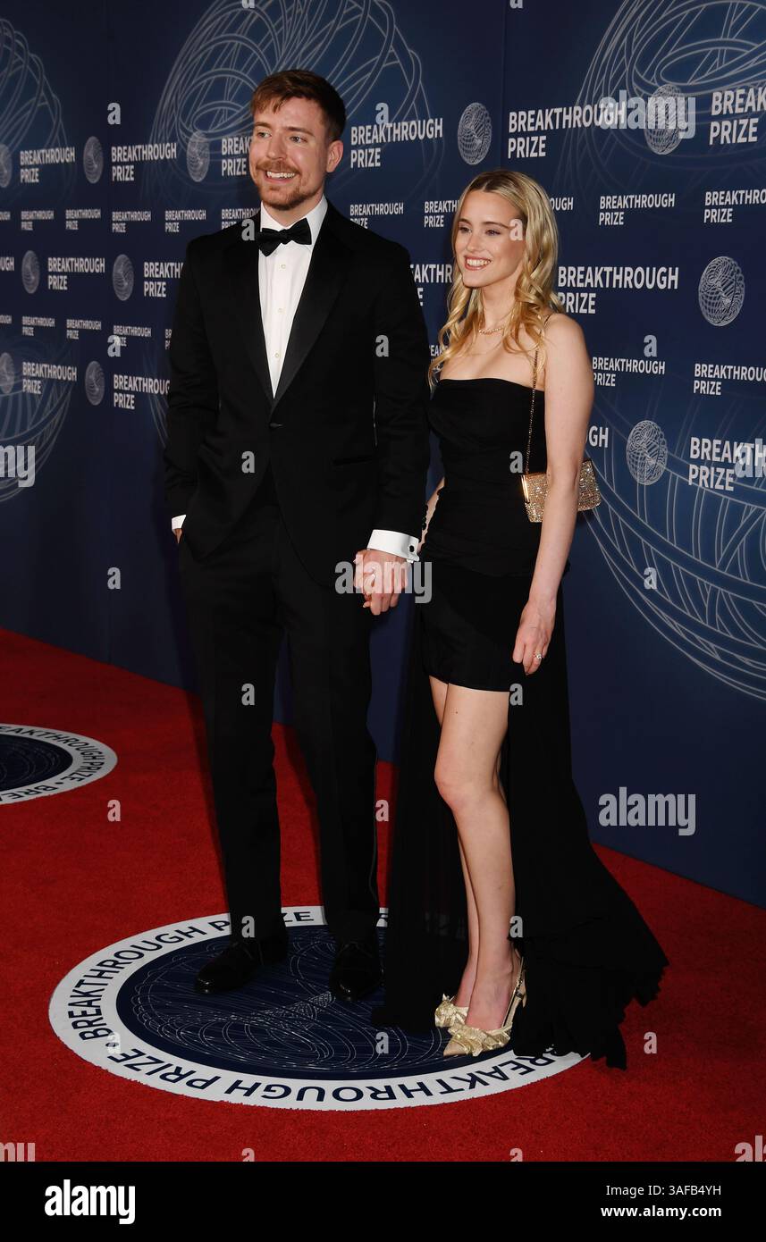 SANTA MONICA, CALIFORNIA - APRIL 05: MrBeast and Thea Booysen attend ...