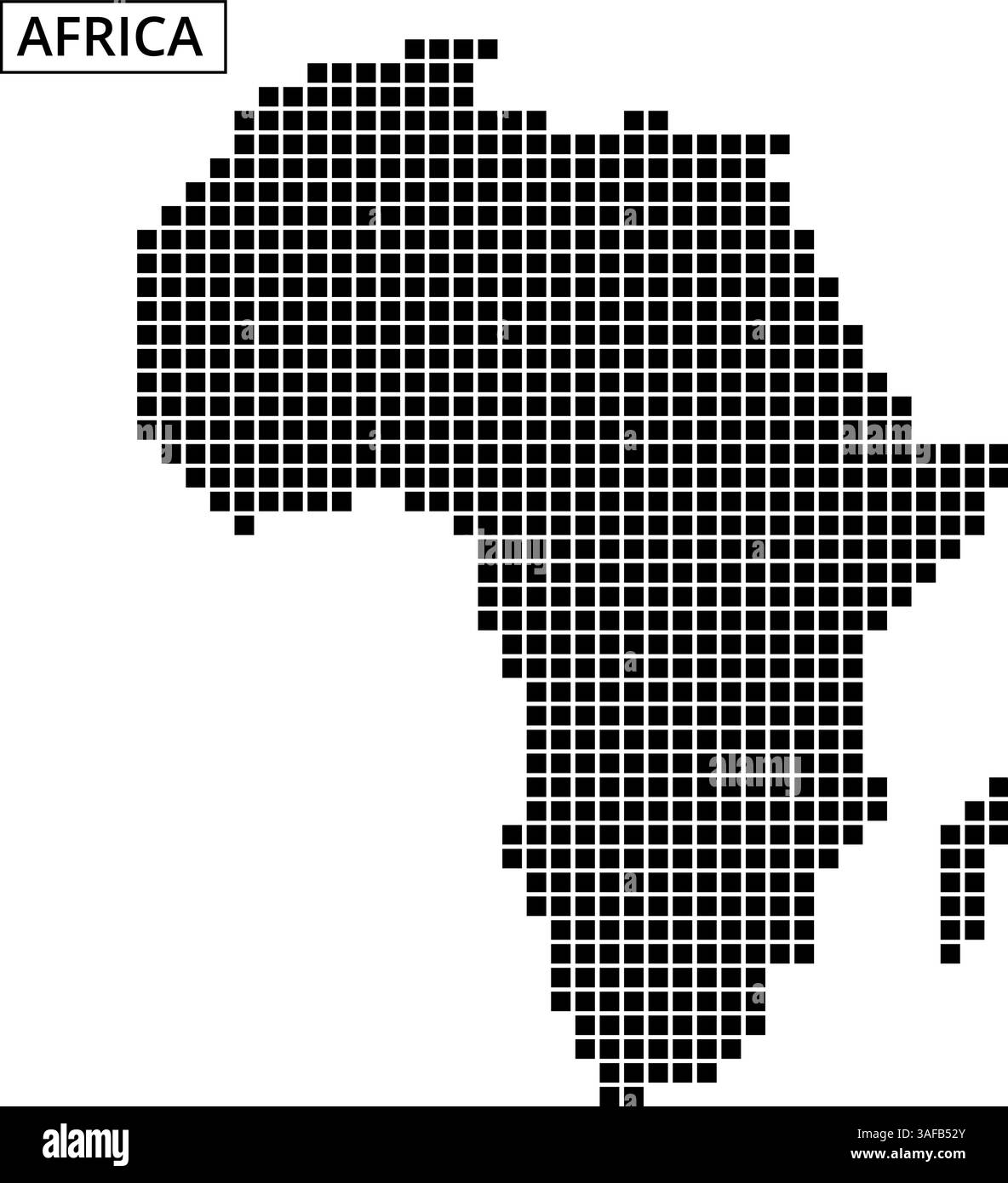Black dotted outline displays the continent of Africa, highlighting its ...